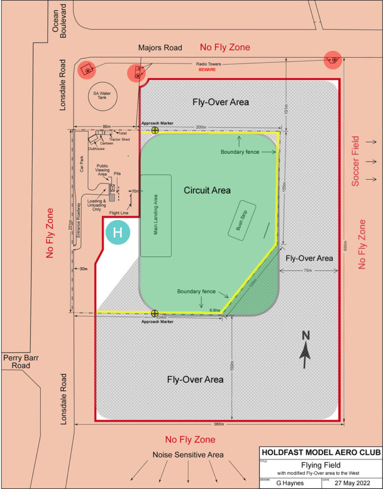 Flying Field Boundaries – Holdfast Model Aero Club